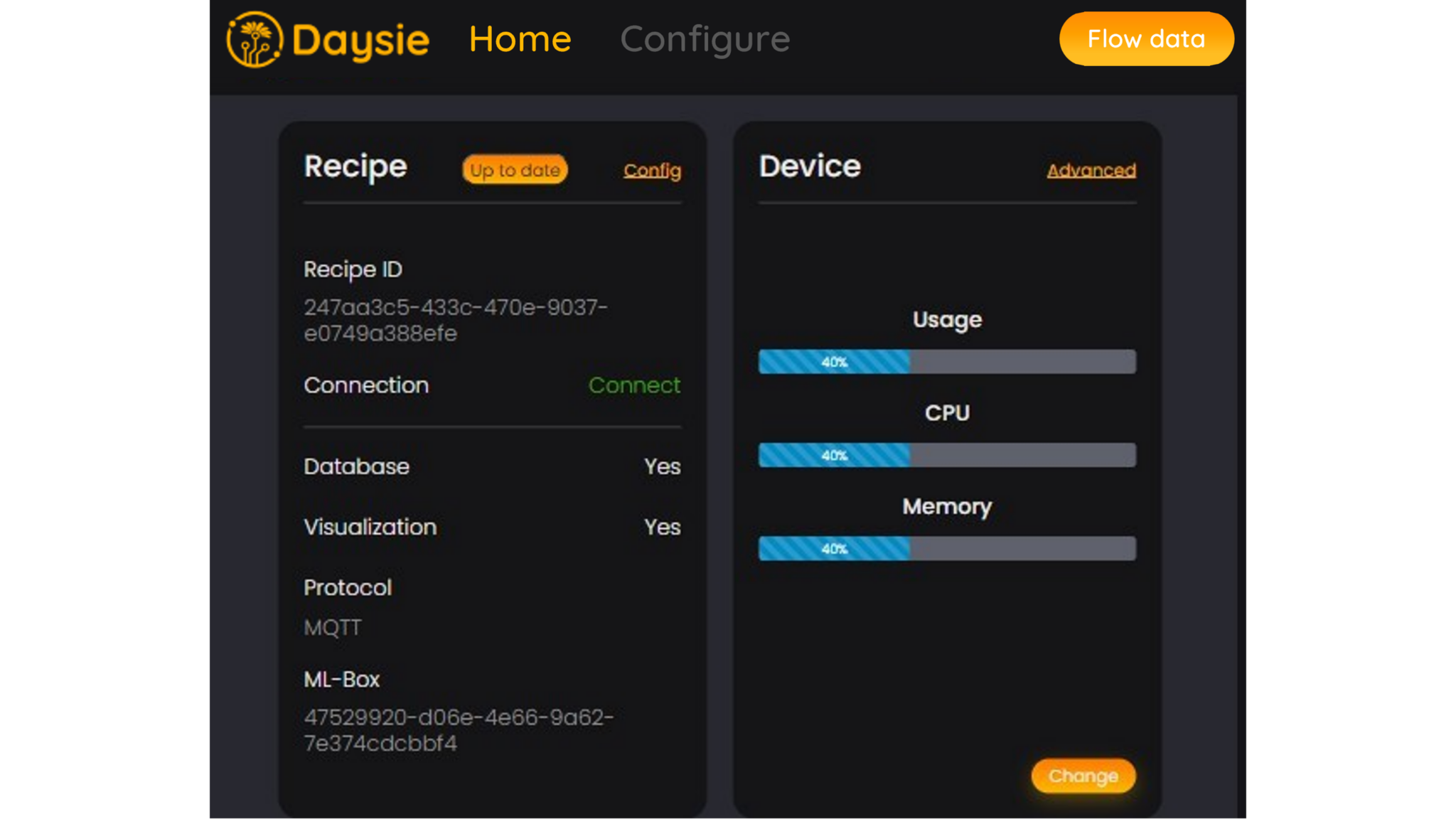 Update and manage version of edge recipe - Daysie